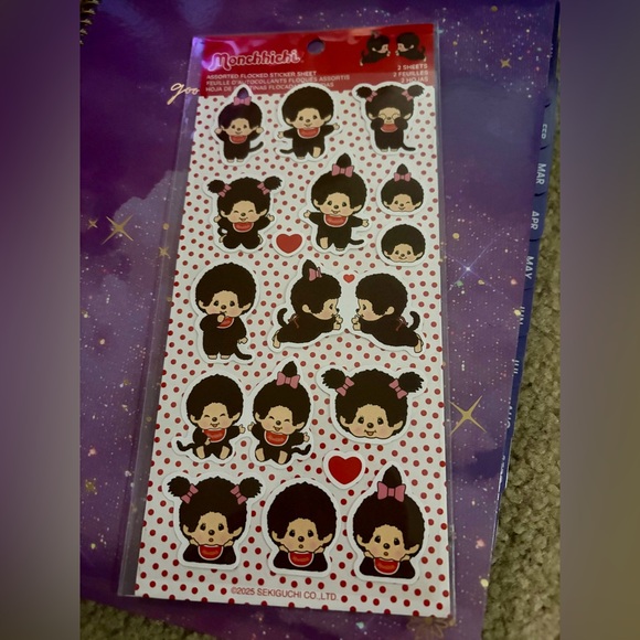 Monchhichi | Other | Monchhichi Furry Flocked Stickers | Poshmark